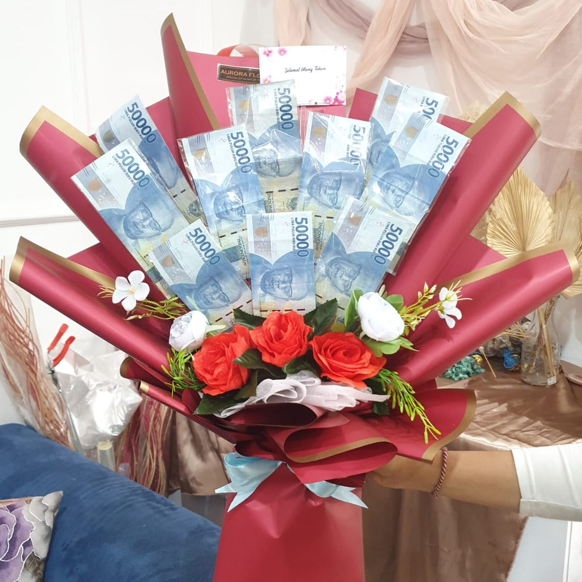 Money Bouquet (Artificial Flower) – AURORA FLORIST